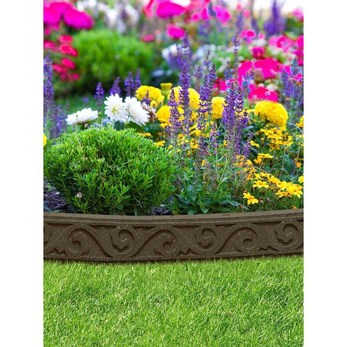Gardener&s Supply Company Scroll Recycled Rubber Landscape Edging, 4 ...