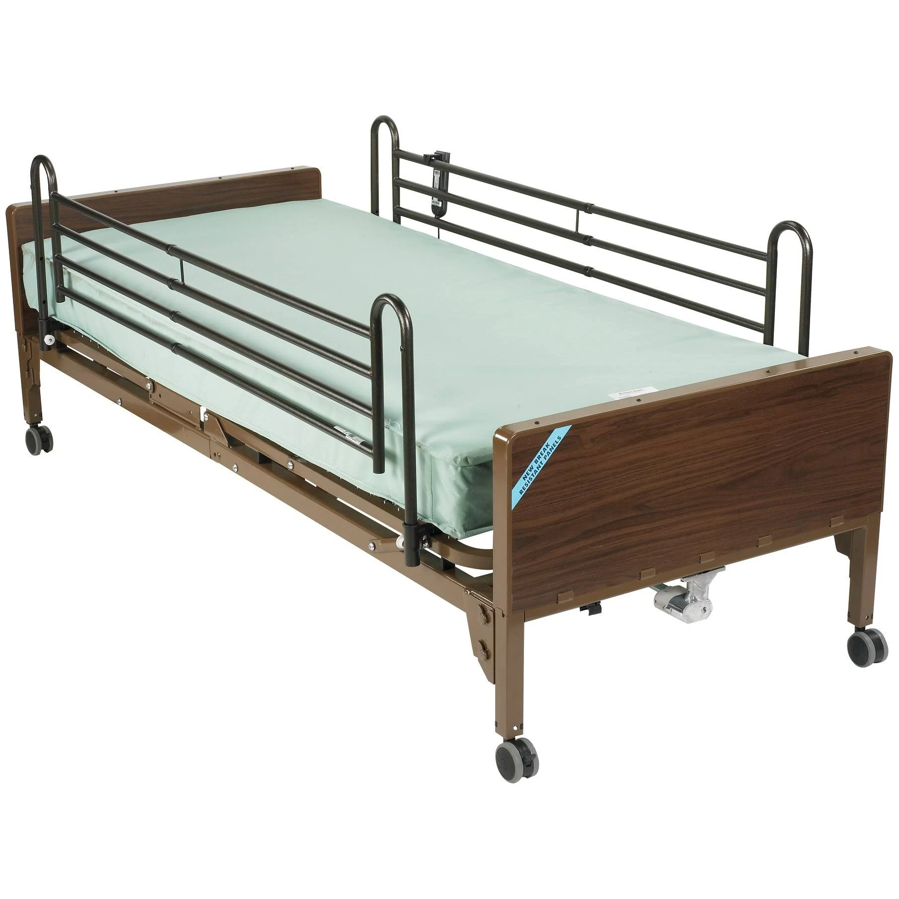 Drive Medical Delta Ultra Light Semi Electric Bed with Full Rails and ...