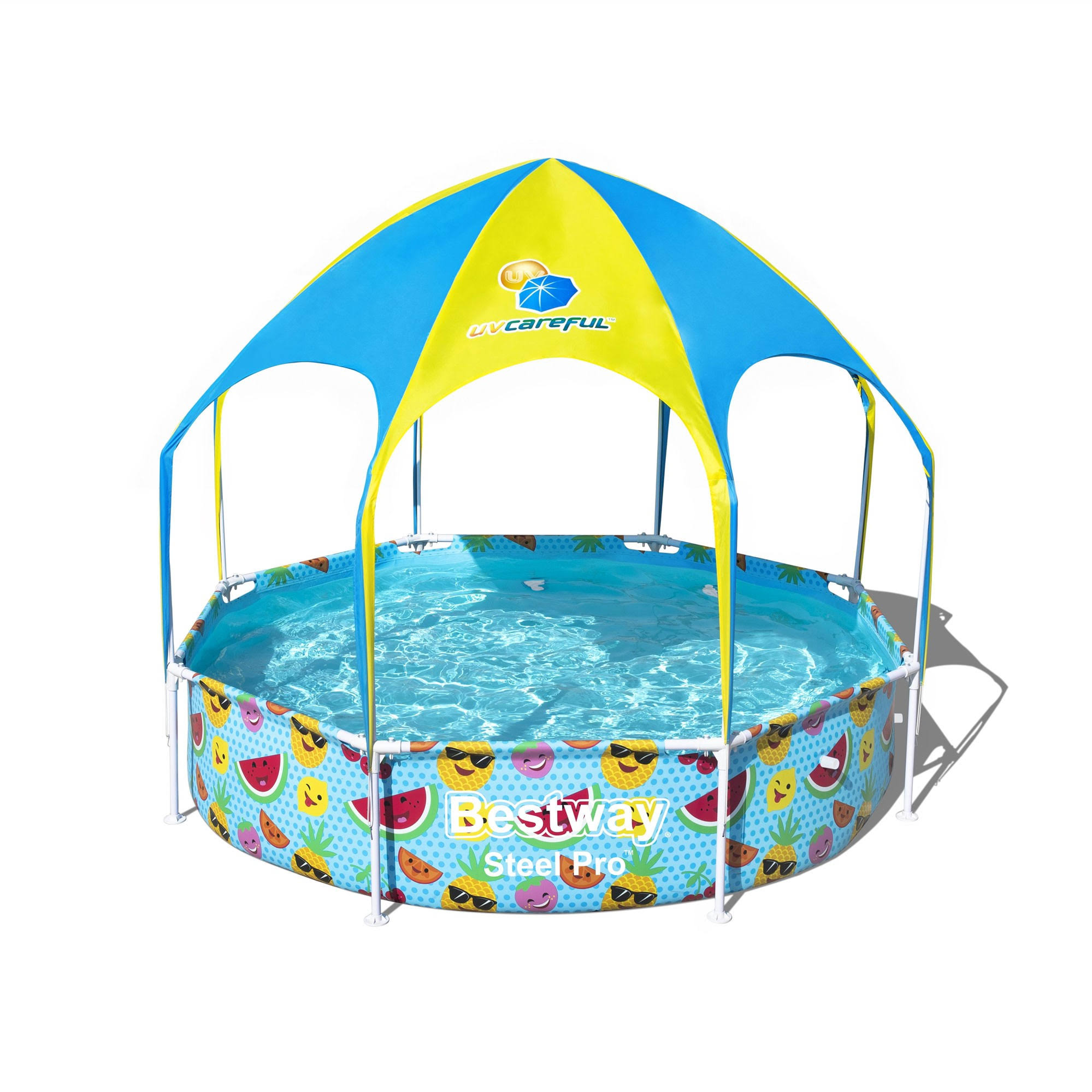 Bestway 8 ft x 20 in UV Careful Splash in Shade Spray Round Swimming ...