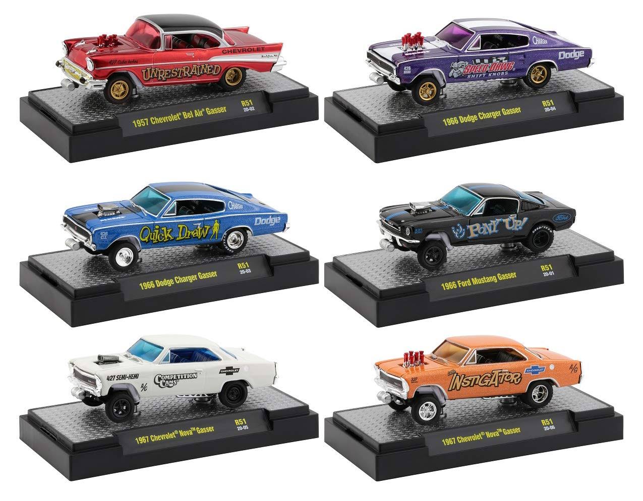 Gassers Release 51, Set of 6 Cars in Display Cases 1/64 Diecast Model ...