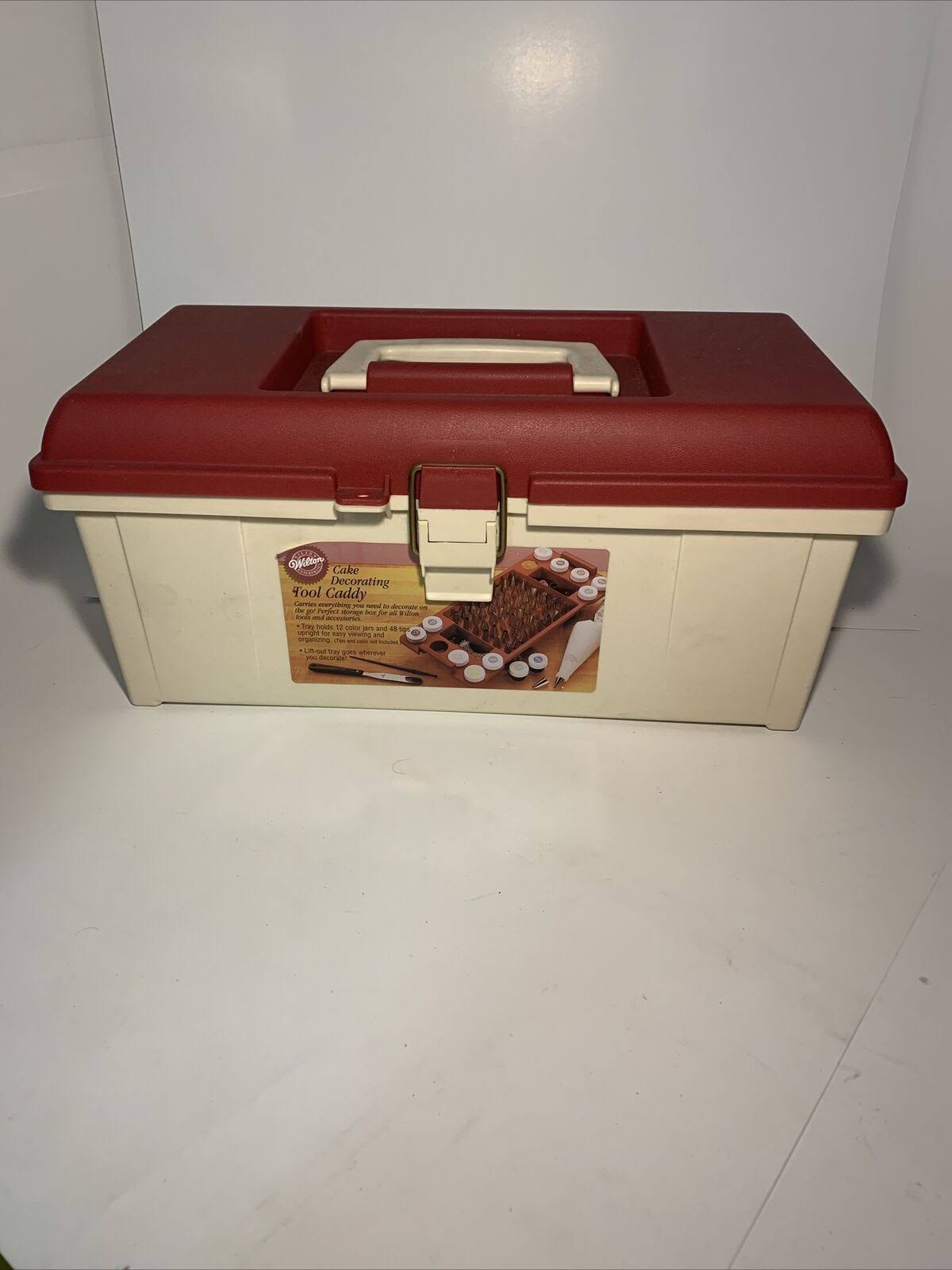 Cake Decorating Tool Caddy-Maroon/Ivory - Ritoyou