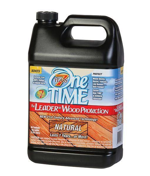 One Time 00200 Wood Preservative Stain u0026 Sealer, 1-Gallon, Natural ...