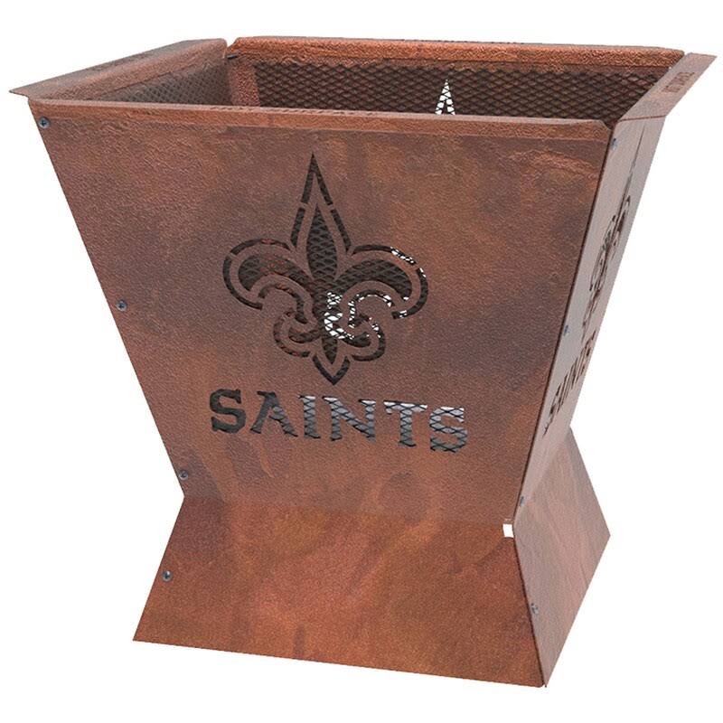 Blue Sky Outdoor 29.5 in. New Orleans Saints Badlands Square Fire Pit ...
