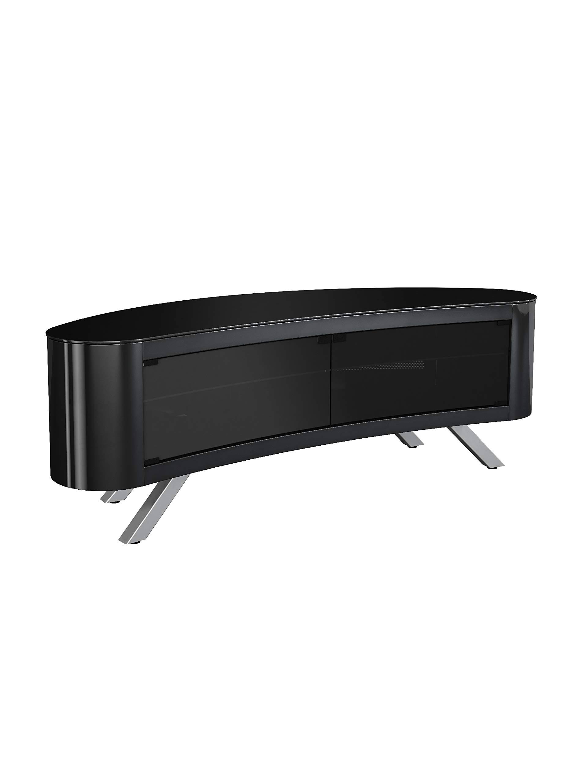 AVF | Affinity Plus - Bay 1500 Curved TV Stand (Black/Black Glass ...