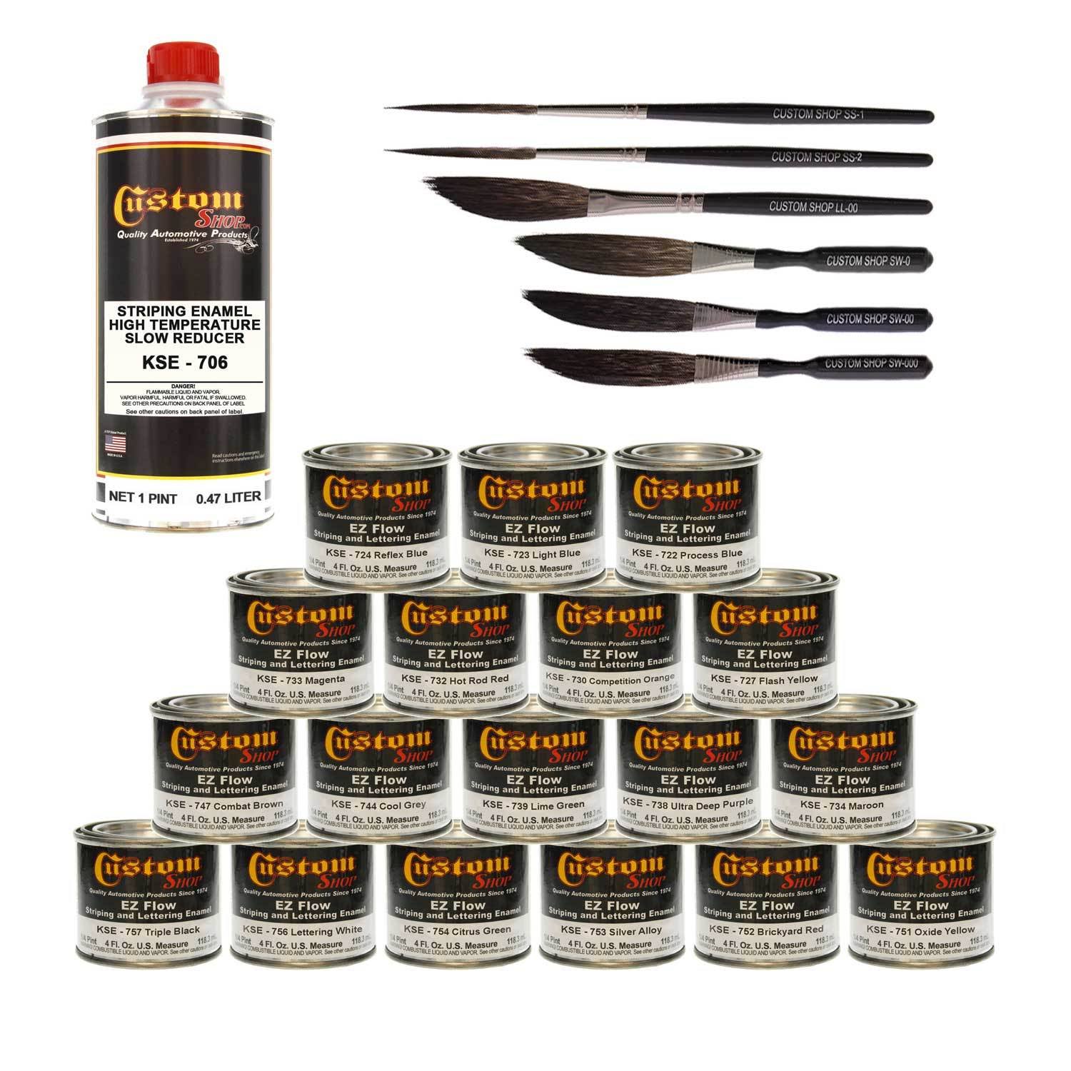 Custom Shop Lettering Enamel/pinstripe 18 Paint Colors - Ritoyou