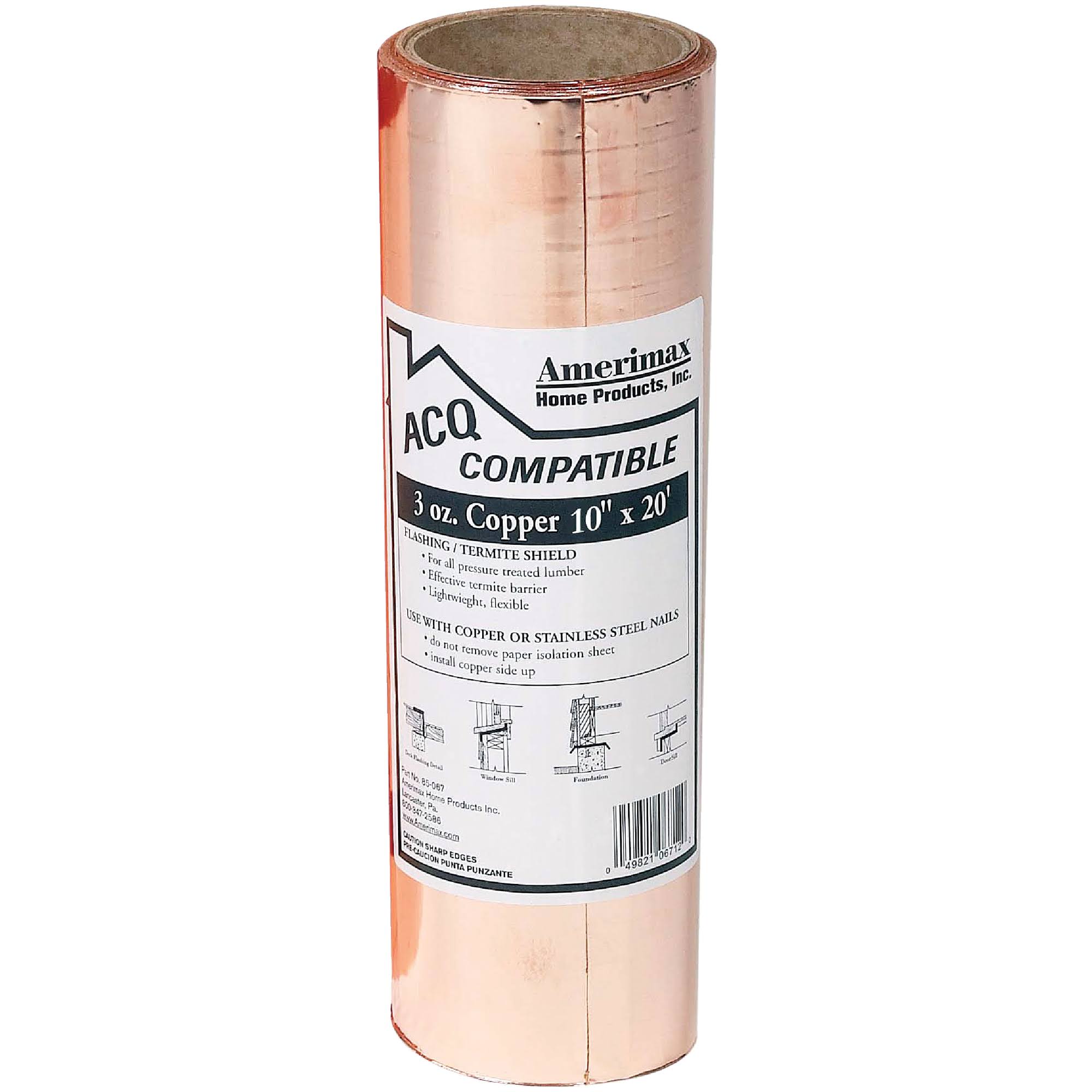 Amerimax Home Products 85067 10x22X20& Copper Flashing - Ritoyou