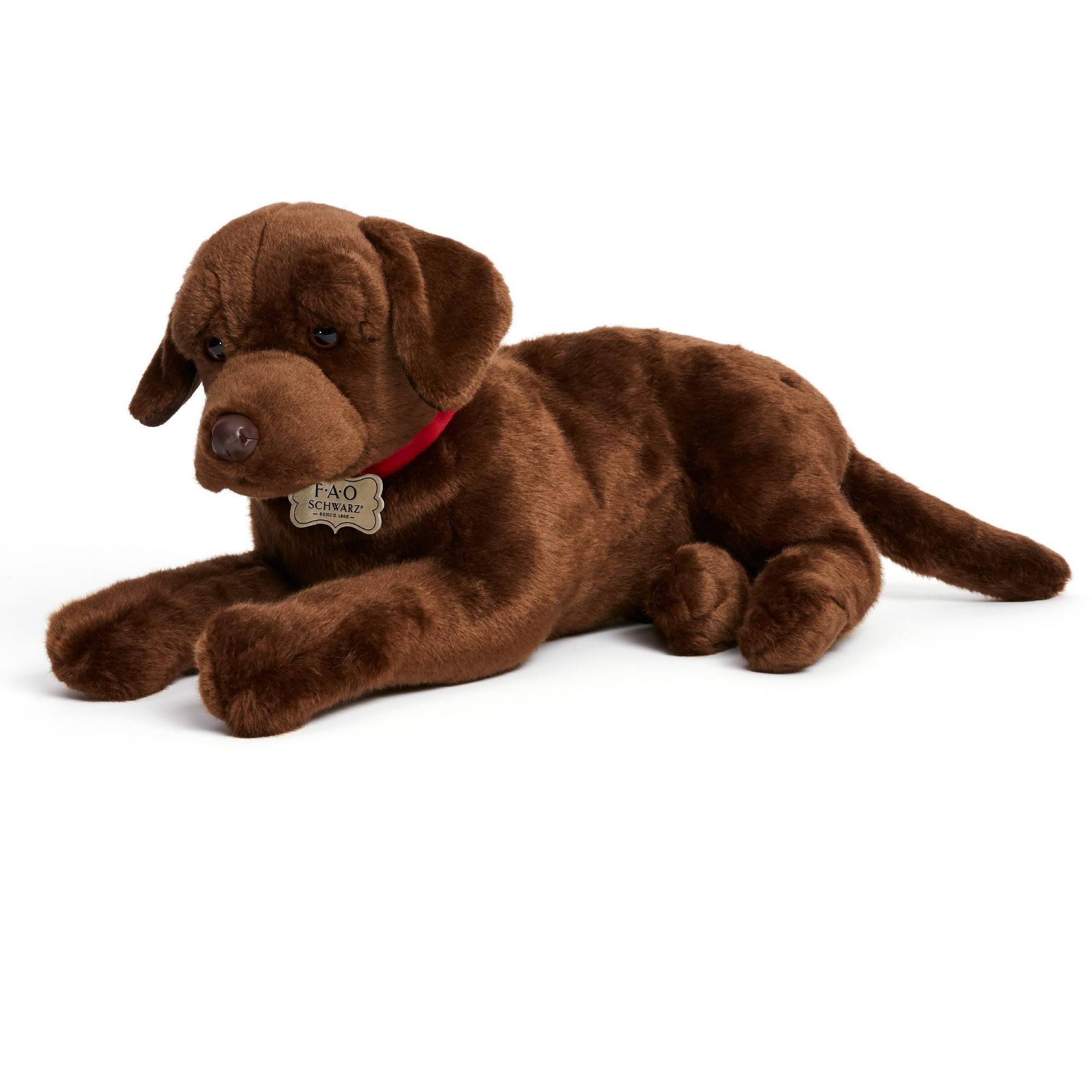 Fao Schwarz Toy Plush Chocolate Labrador 18inch - Ritoyou