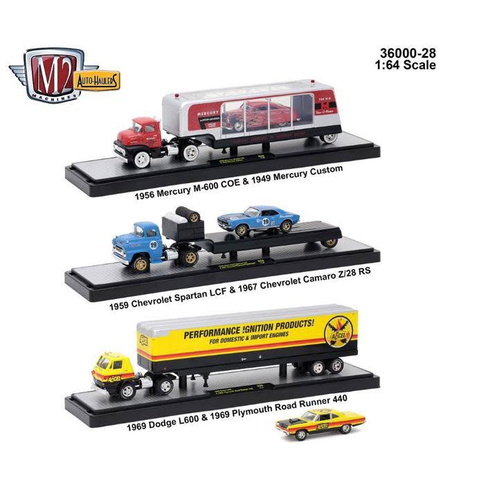 Auto Haulers Release 28 3 Trucks Set 1/64 Diecast Models by M2 Machin ...