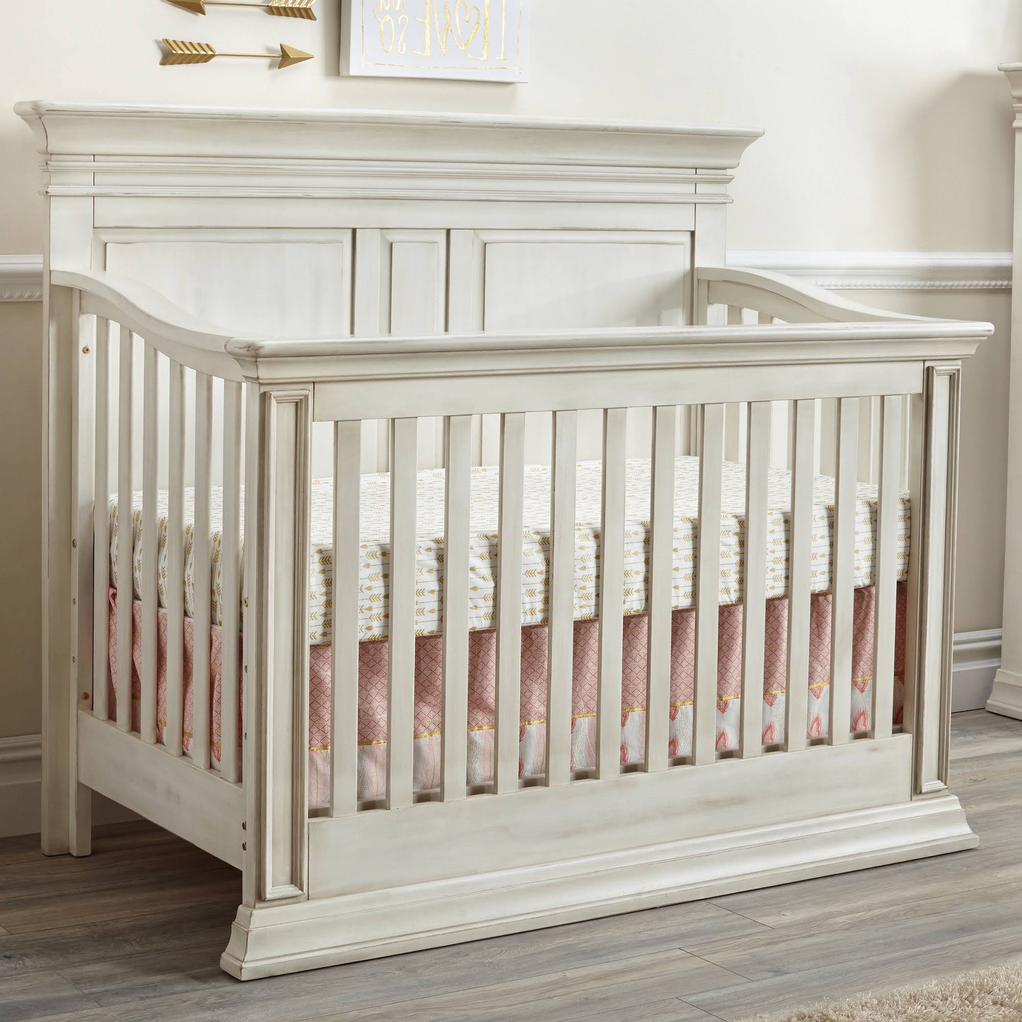Baby Cache Vienna 4 in 1 Convertible Crib Antique White - Ritoyou