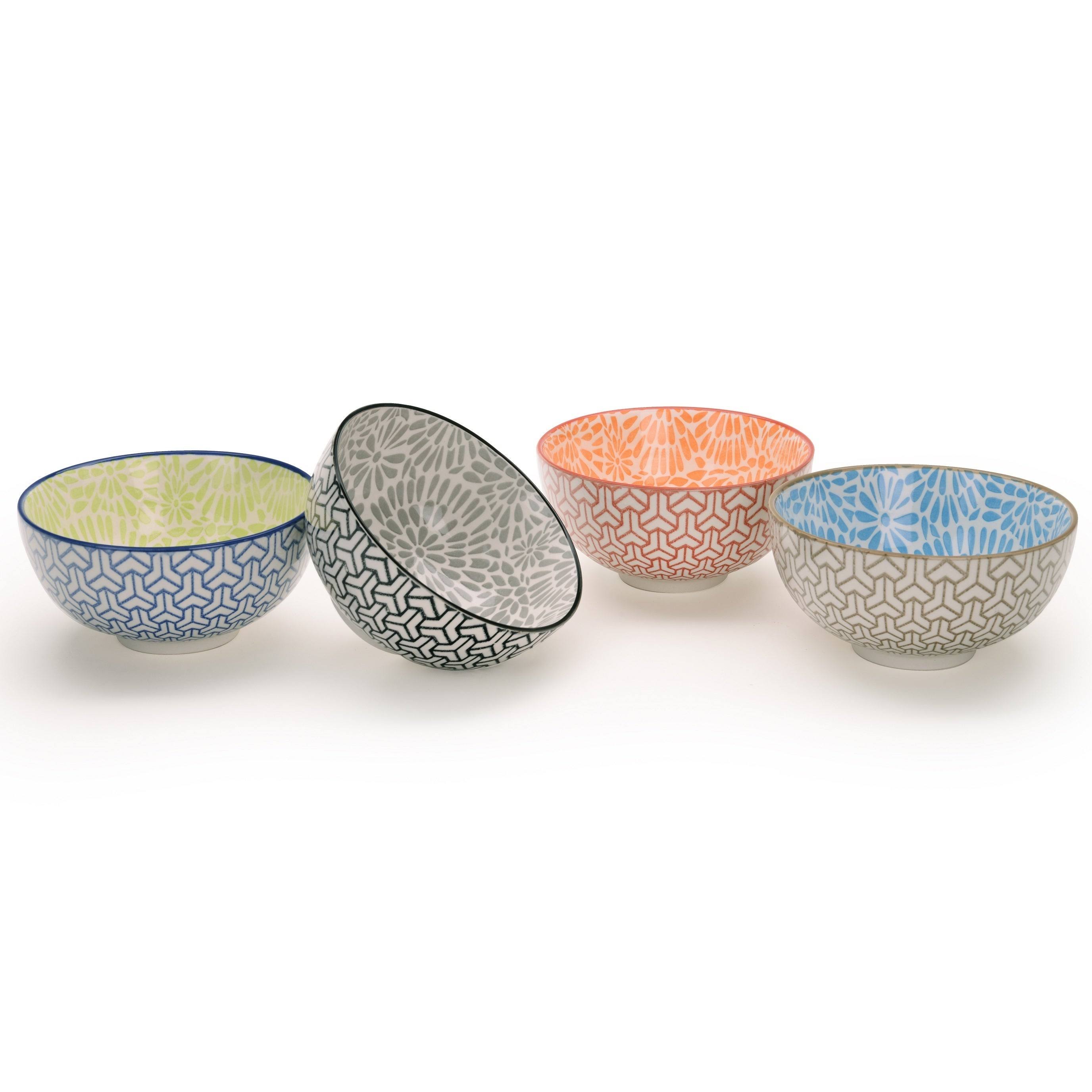 Signature Housewares Design 2 Set of 4 Assorted 6-Inch Bowls Multi ...