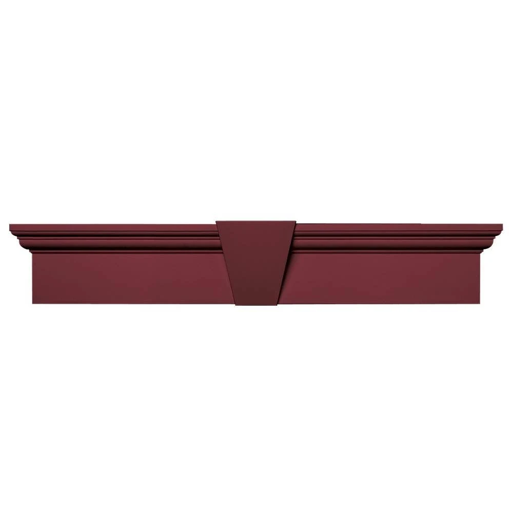 Builders Edge 6H in. Flat Panel Window Header with Keystone Wineberry ...