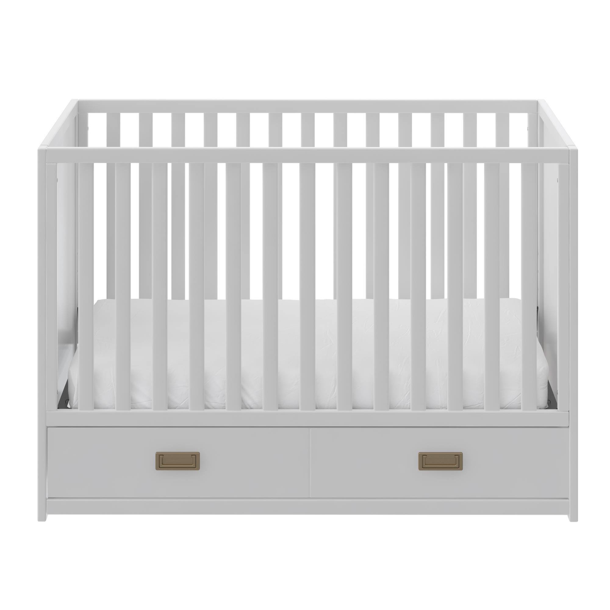 Little Seeds Haven 3-in-1 Convertible Storage Crib, Nursery, White ...