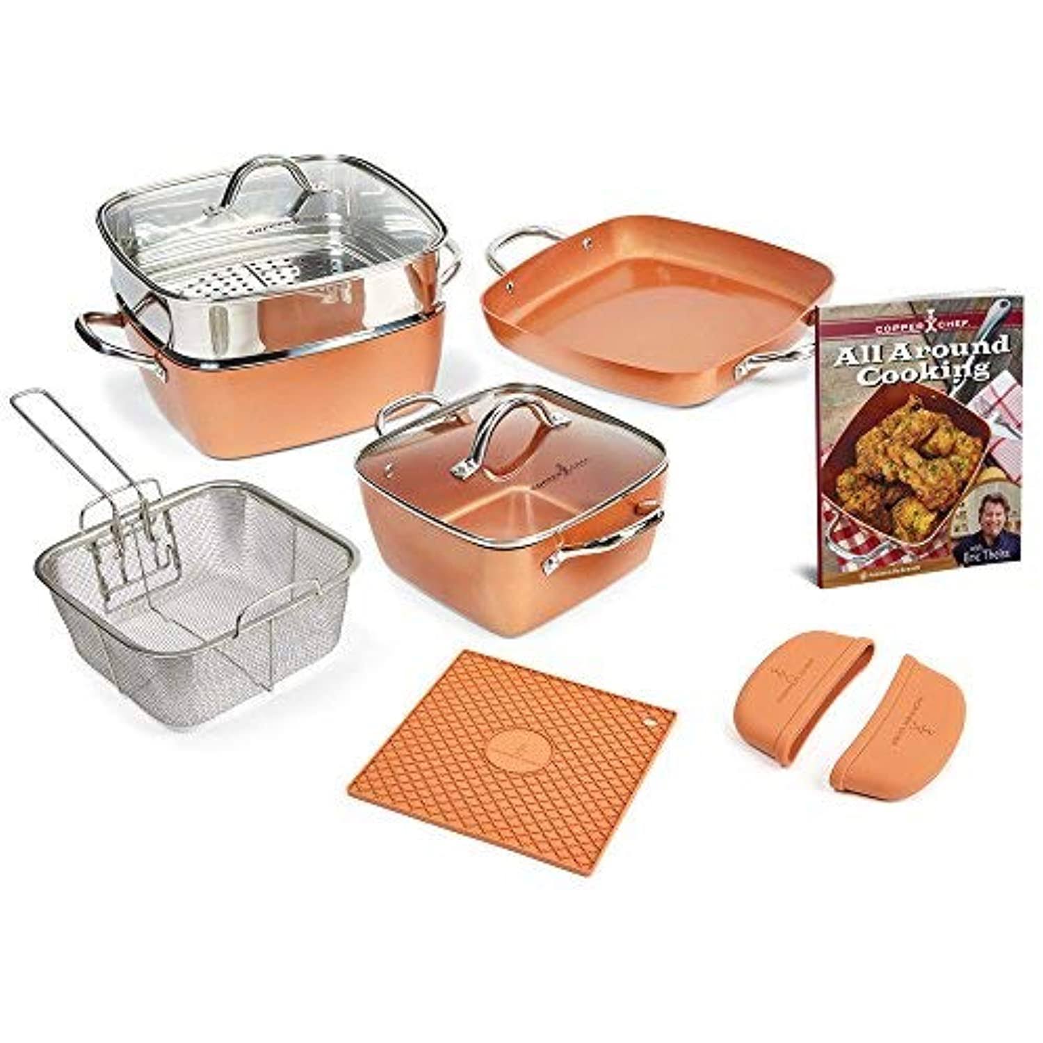 Copper Chef 12 Piece Square Casserole Cookware Set - Ritoyou