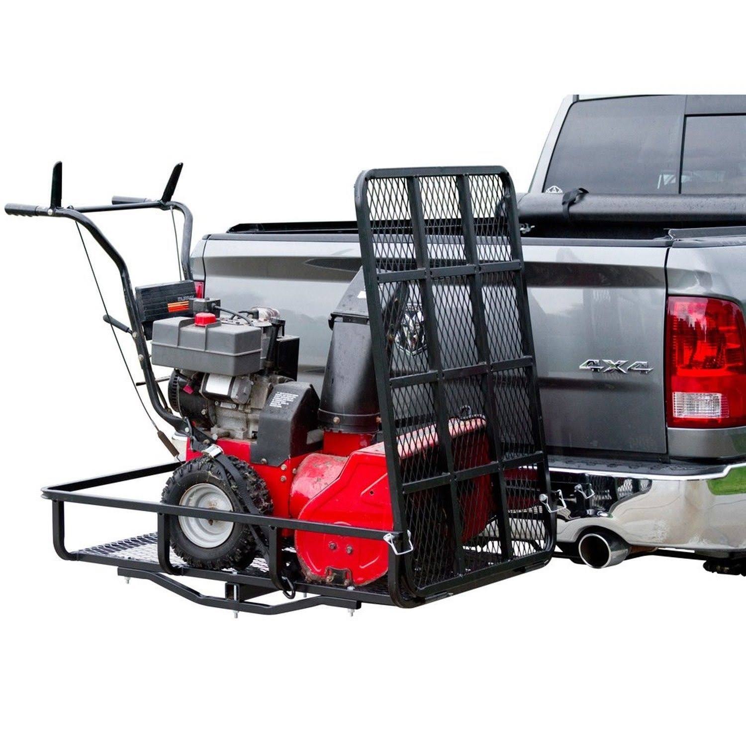 Apex UCC500 Hitch-Mounted Steel Cargo Carrier with Ramp-500lb. Capacity ...