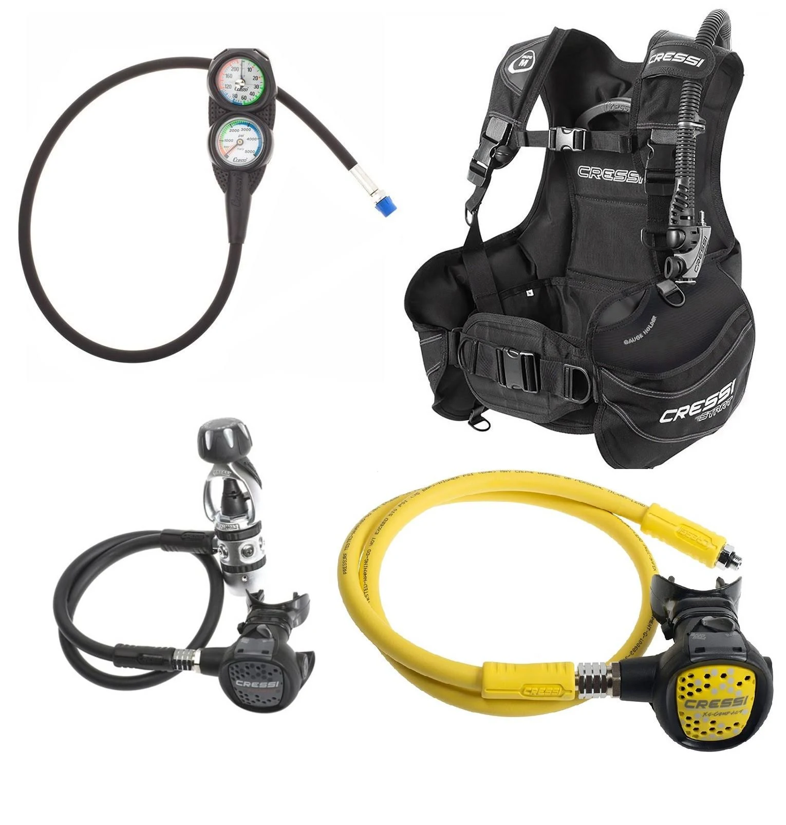 Cressi Start BCD Regulator Scuba Gear Package - Ritoyou