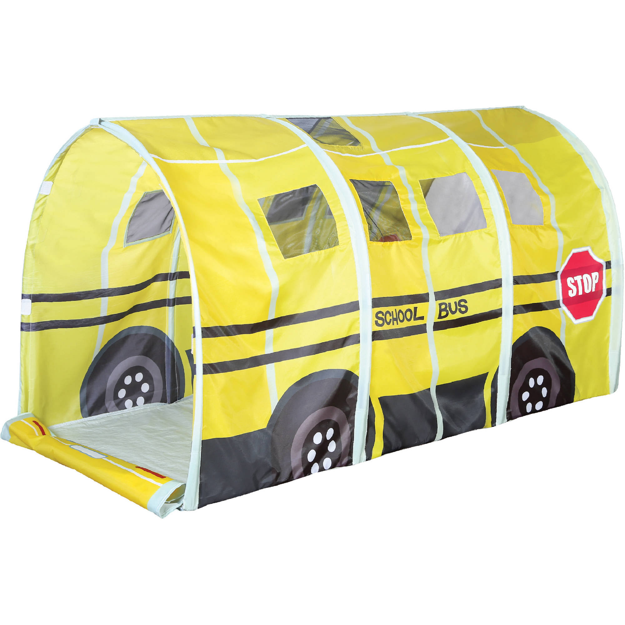 Pacific Play Tents School Bus 6 ft D-Tunnel, Yellow - Ritoyou