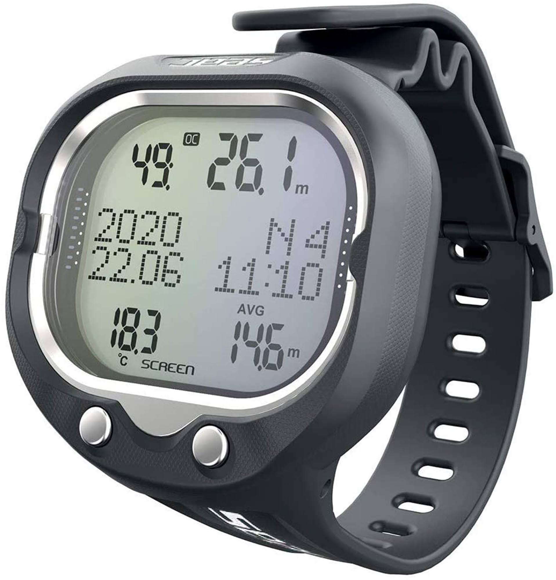 Seac Screen Wrist Dive Computer - Black/White - Ritoyou