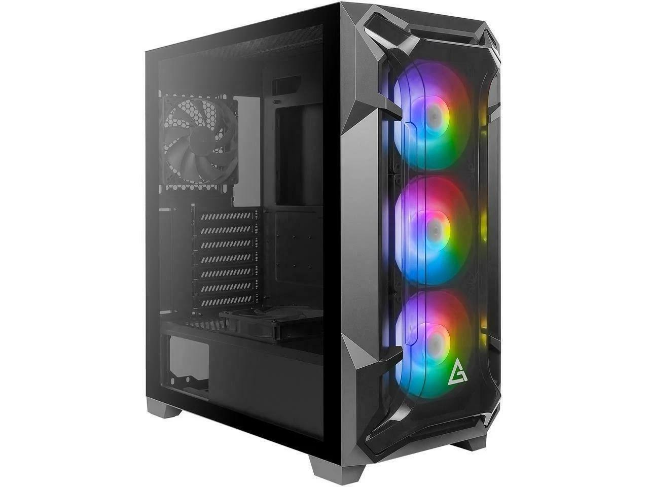 Antec Dark League DF600 Flux, Mid Tower ATX Gaming Case, Tempered Glass ...