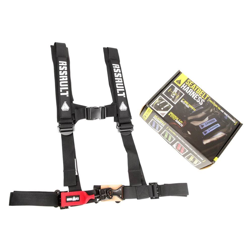 Assault Industries 2in H-Style 5 Point Racing Harness Black - Ritoyou