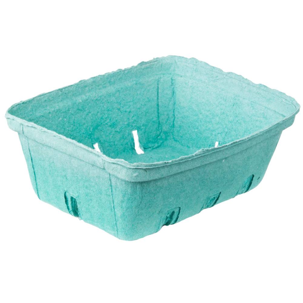 2 qt. Green Molded Pulp Berry / Produce Basket - 200/Case - Ritoyou