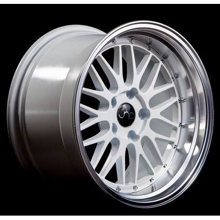 JNC 005 White Machined Lip 17x9.5 4x100 4x114.3 ET30 Offset Wheel Rim ...