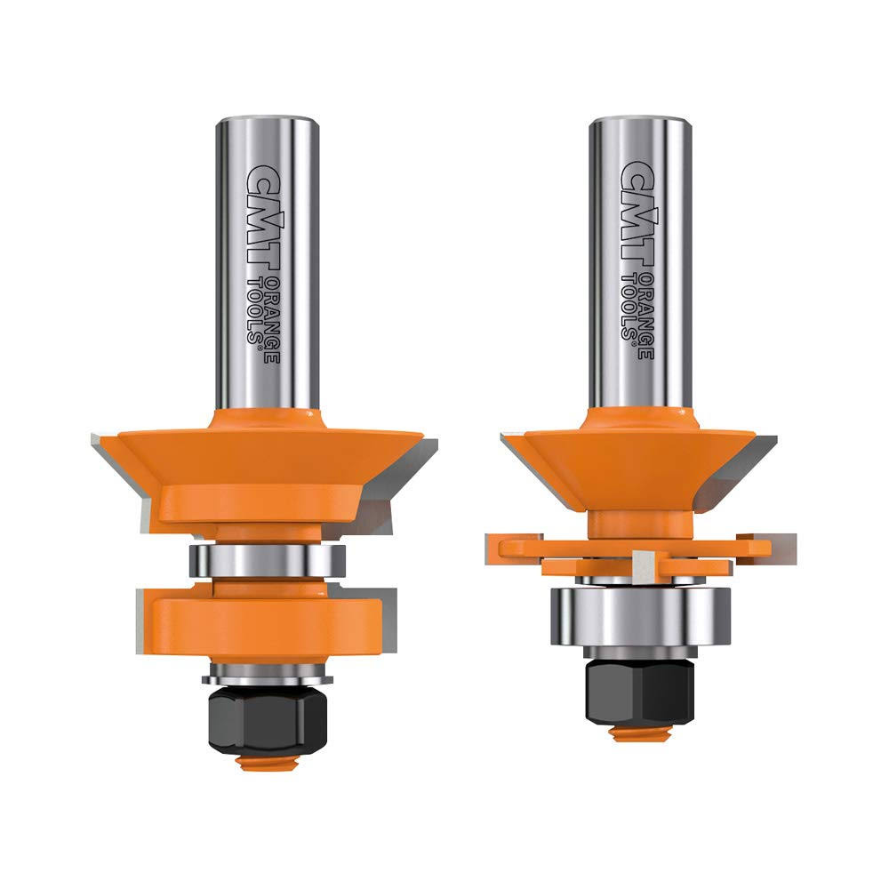 CMT - 855.506.11 - V-Tongue u0026 Groove Bit Set, 1/2 in. Shank, 1-3/4 ...