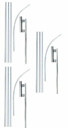 Mission Flags Swooper Flutter Flag Hardware-THREE 4 Piece Pole Kits ...