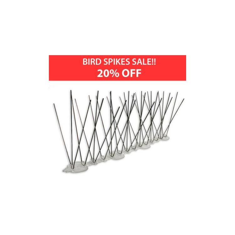 Extra Tall Stainless Steel Bird Spikes, 98 ft - Bird-X - ETS-98 - Ritoyou