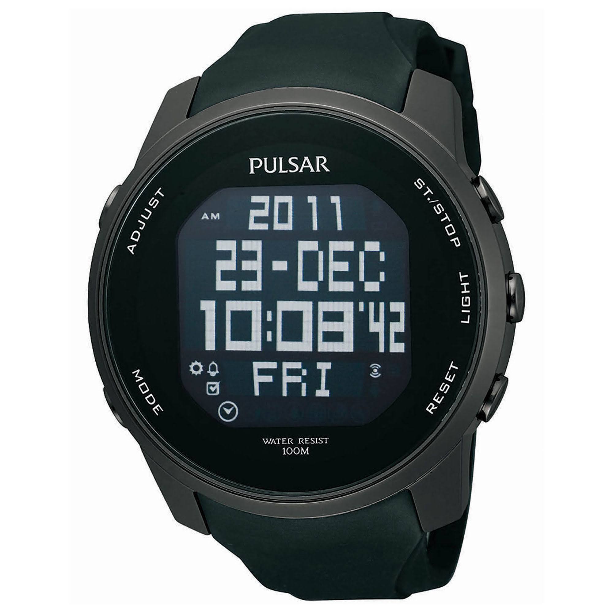 Pulsar Black Men&s Digital Chronograph Watch - Ritoyou