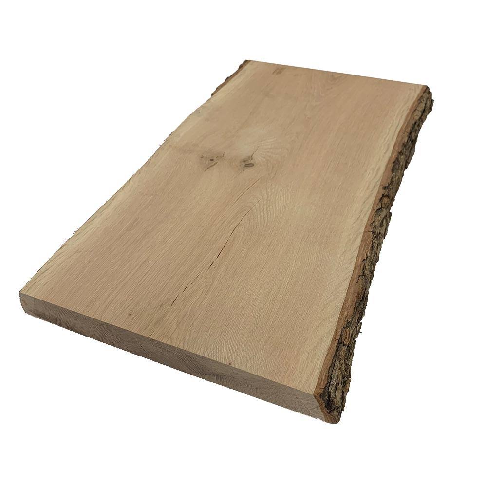 2 in. x 12 in. to 16 in. x 4 ft. White Oak Live Edge Sawn Board - Ritoyou