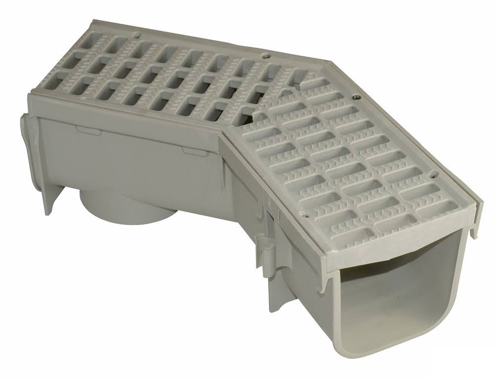 NDS 5x22 Pro Series Deep Profile Grate and Channel Drain 450 Elbow 862 ...