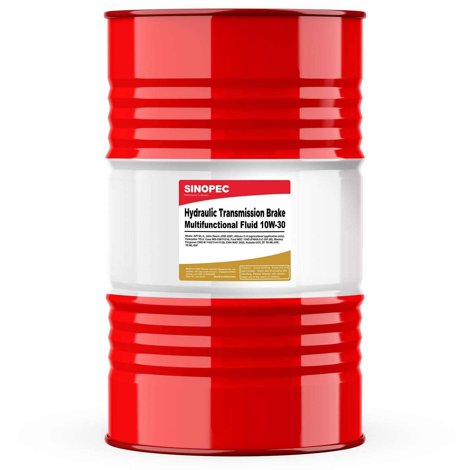SINOPEC 701201 Synthetic Transmission Hydraulic Fluid - 55 Gallon Drum ...