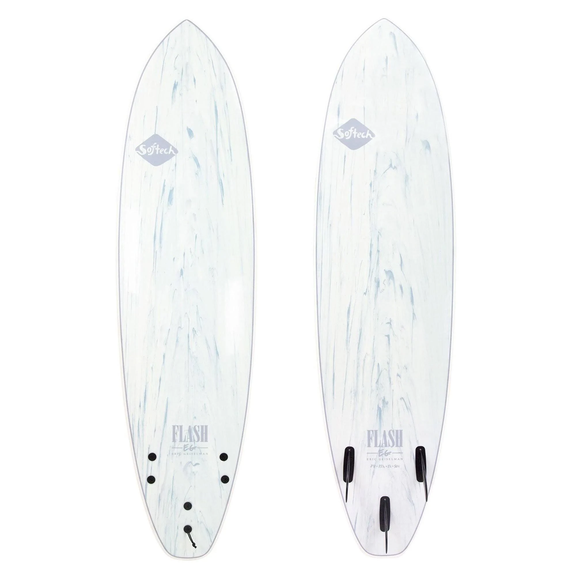 Softech Eric Geiselman Flash Soft Surfboard, 5&7 / White Marble - Ritoyou