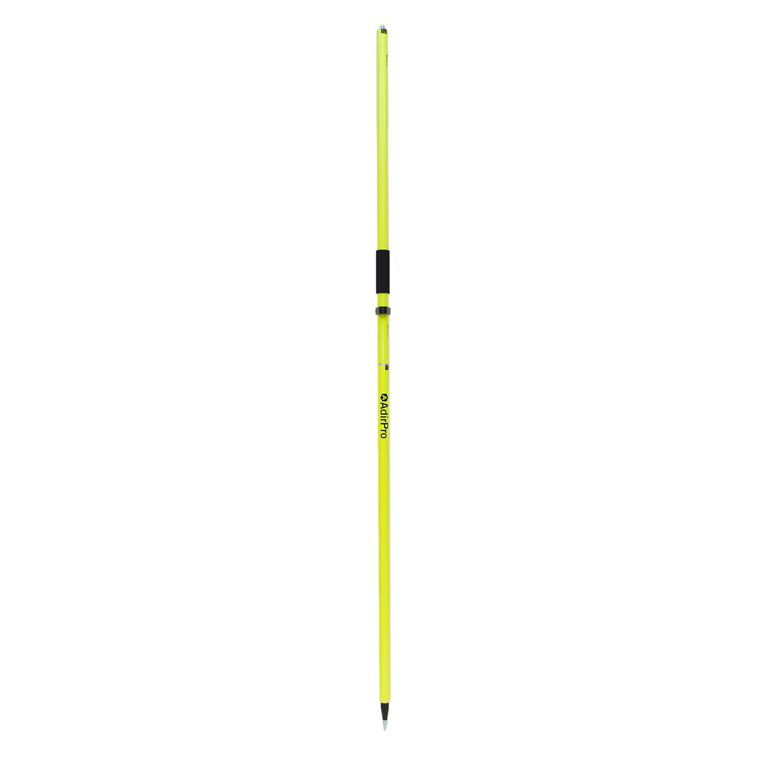 GPS Rover Rod, 2m, 2 Piece Fluorescent Yellow - Ritoyou