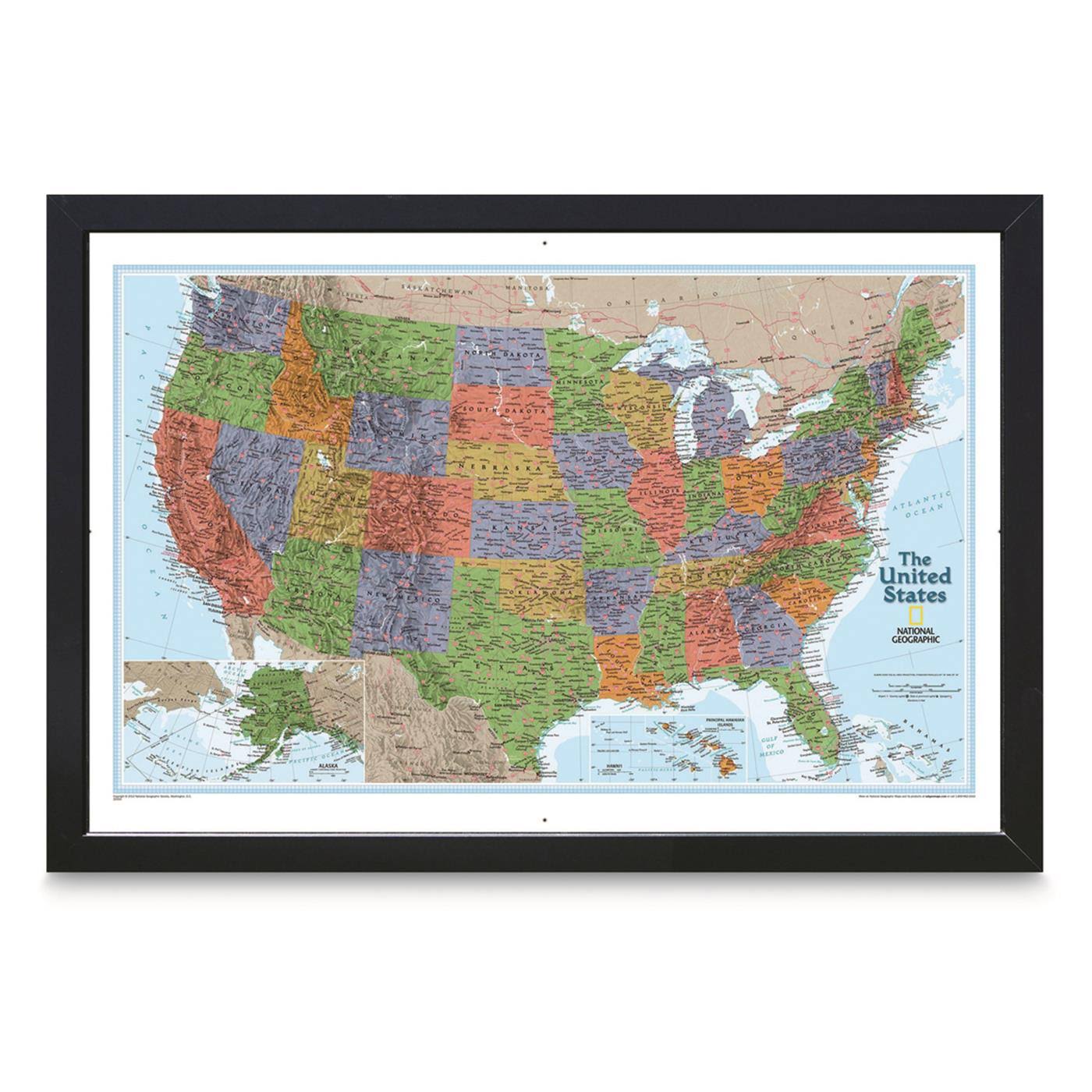 Home Magnetics Maps Blue - National Geographic USA Explorer Magnetic ...