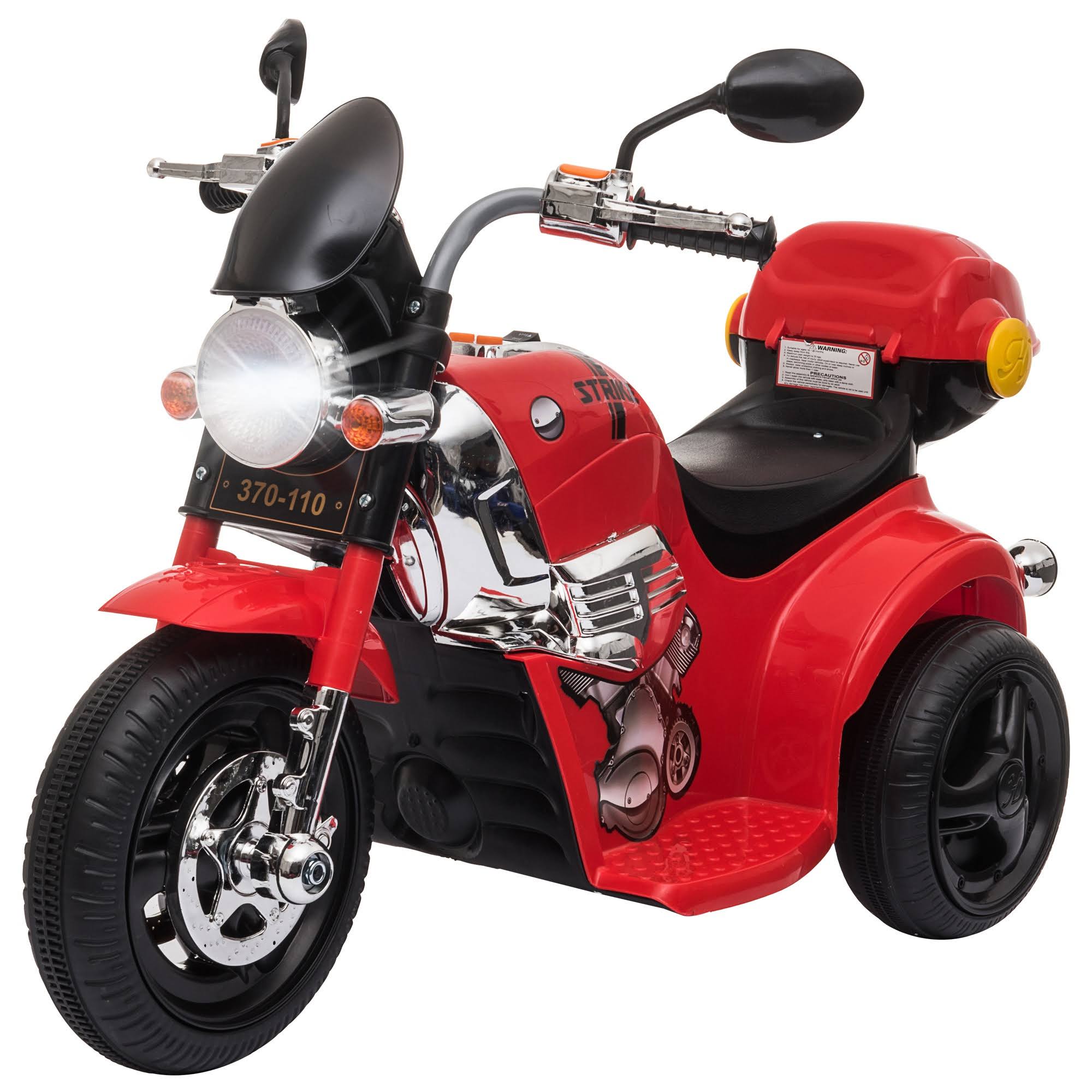Aosom Kids Motorcycle Ride on 6V Battery Powered Electric Trike Toys for 3-6 Years Old - Ritoyou