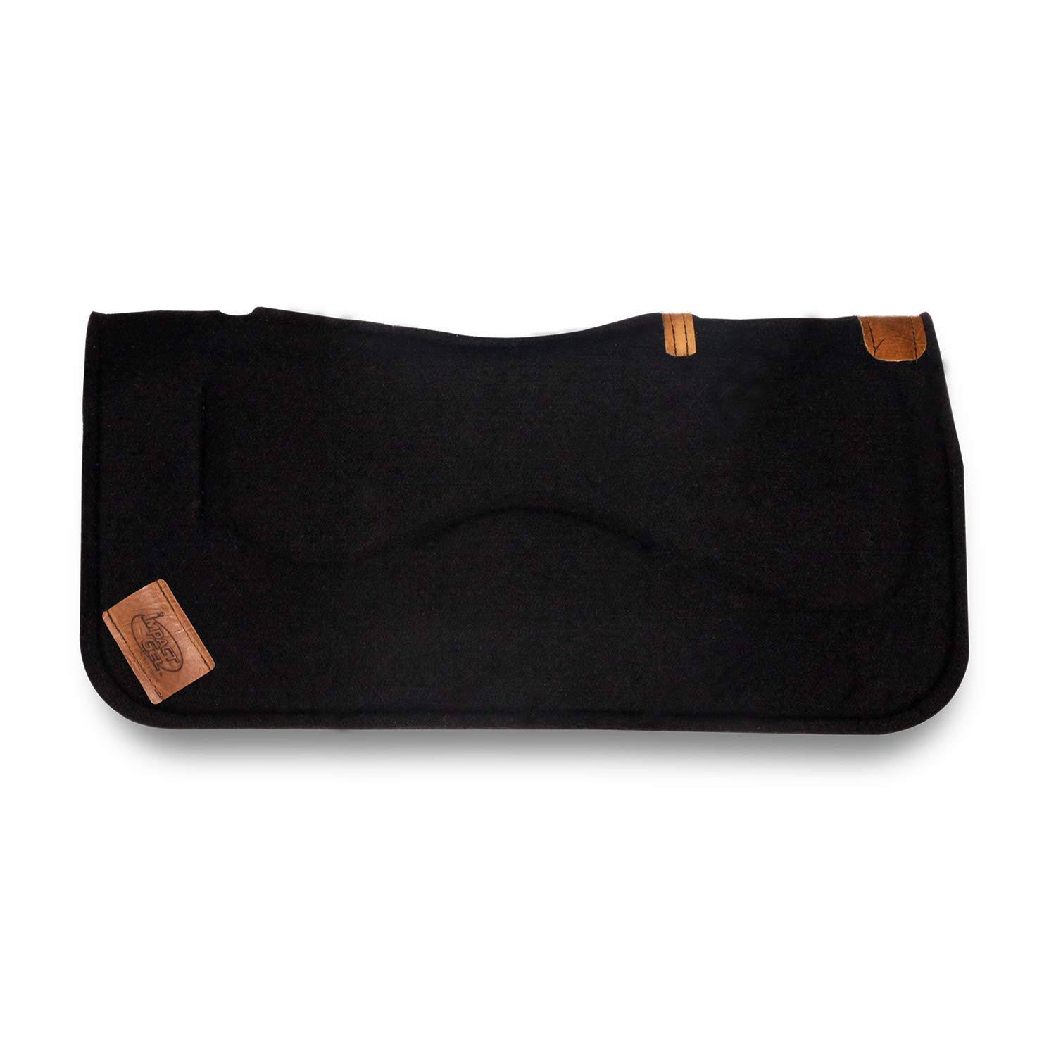 Impact Gel Black Felt Contour Underlayment Saddle Pad, White - Ritoyou