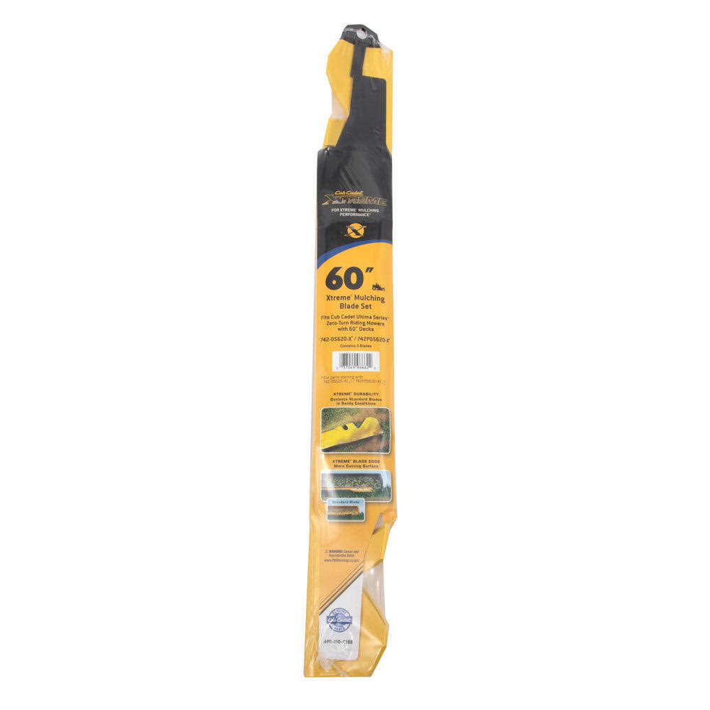 Cub Cadet 490-110-C188 Xtreme Mulching Blade Set 60x22 Deck ZT2 ZT3 ...