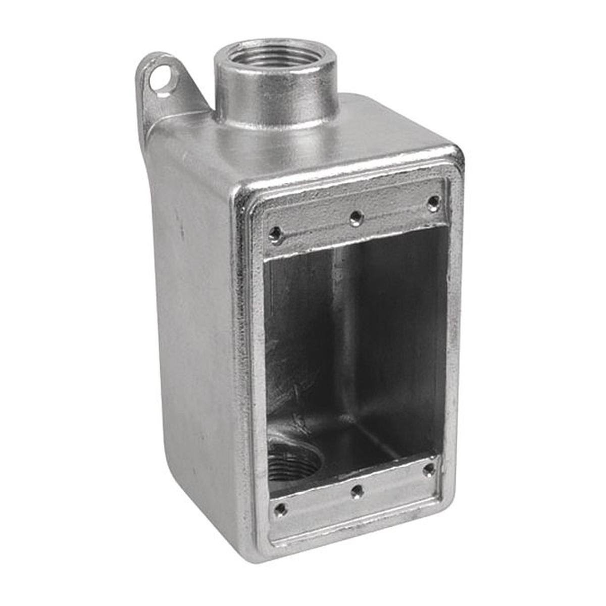 Calbrite Weatherproof Electrical Box, 1-Gang, 2-Inlet, Stainless Steel ...