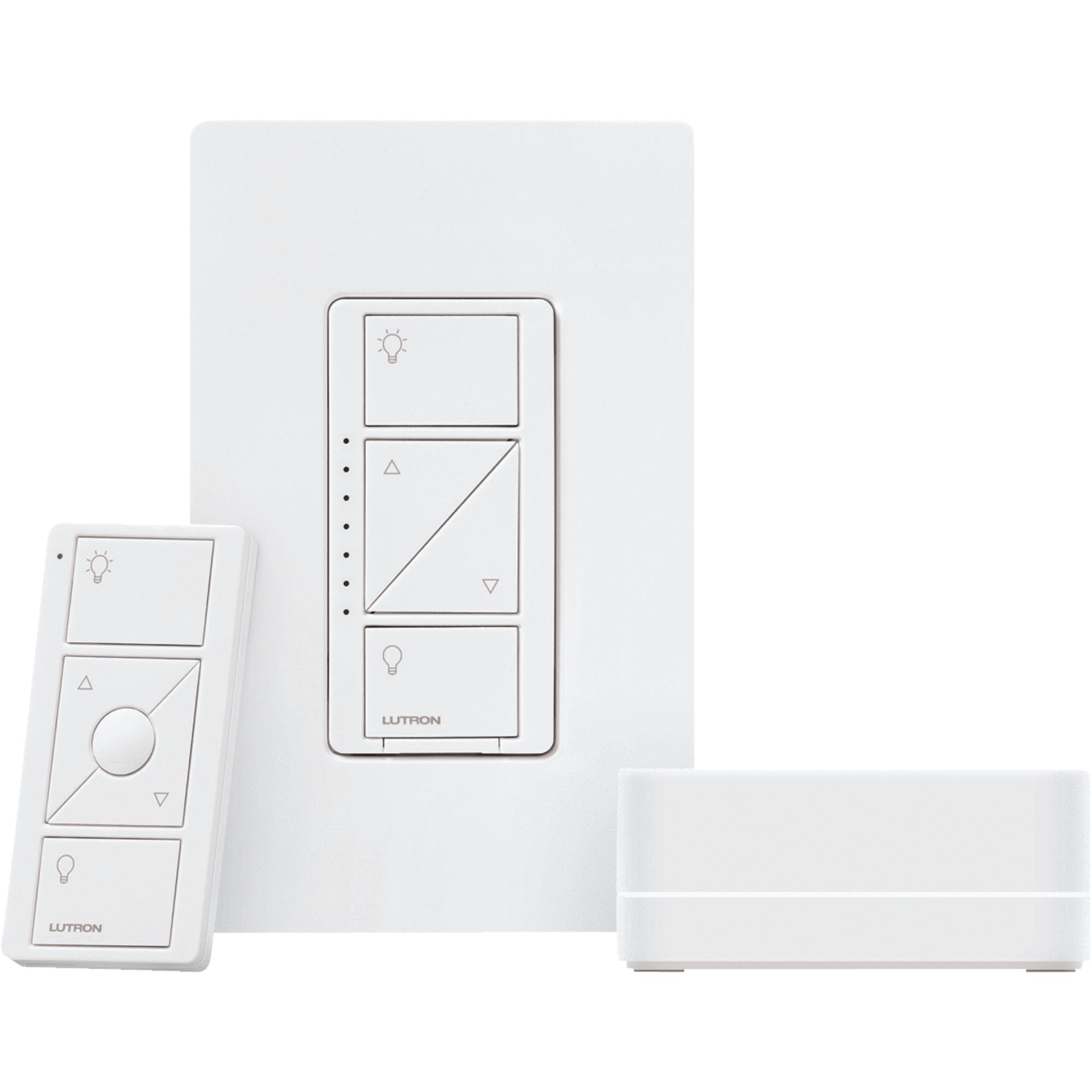 Lutron Caséta Wireless Kit with Smart Bridge for wall and ceiling lights Home Automation Kit ...
