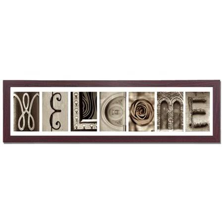 Imagine Letters 7-Opening, White Matted Brown Photo Collage Frame - Ritoyou