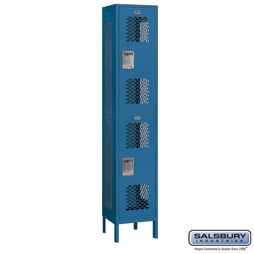 Salsbury Industries Extra Wide Vented Metal Locker - Double Tier - 1 ...