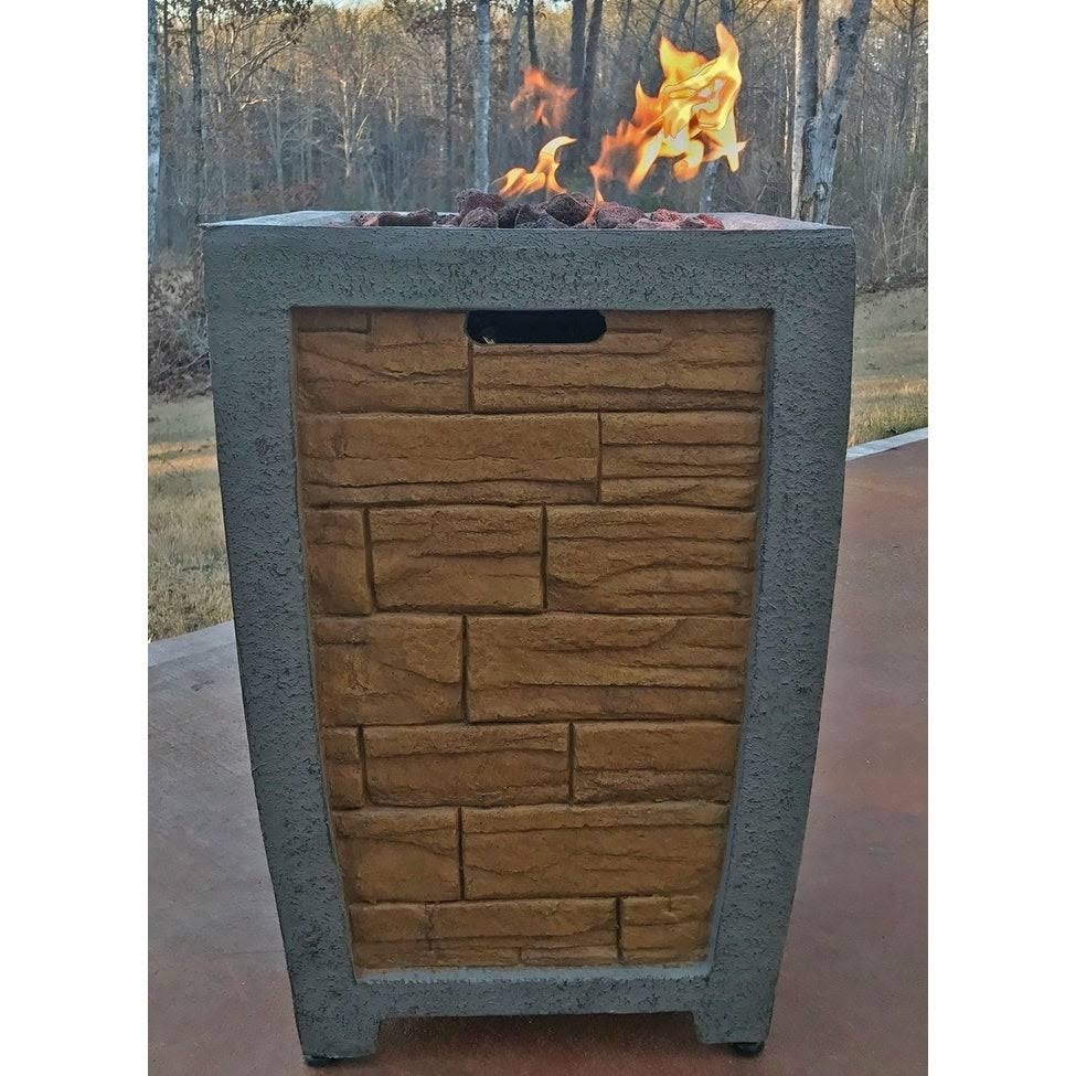 Deeco DM GFP 008a LR Brick Column Gas Fire Pit - Ritoyou