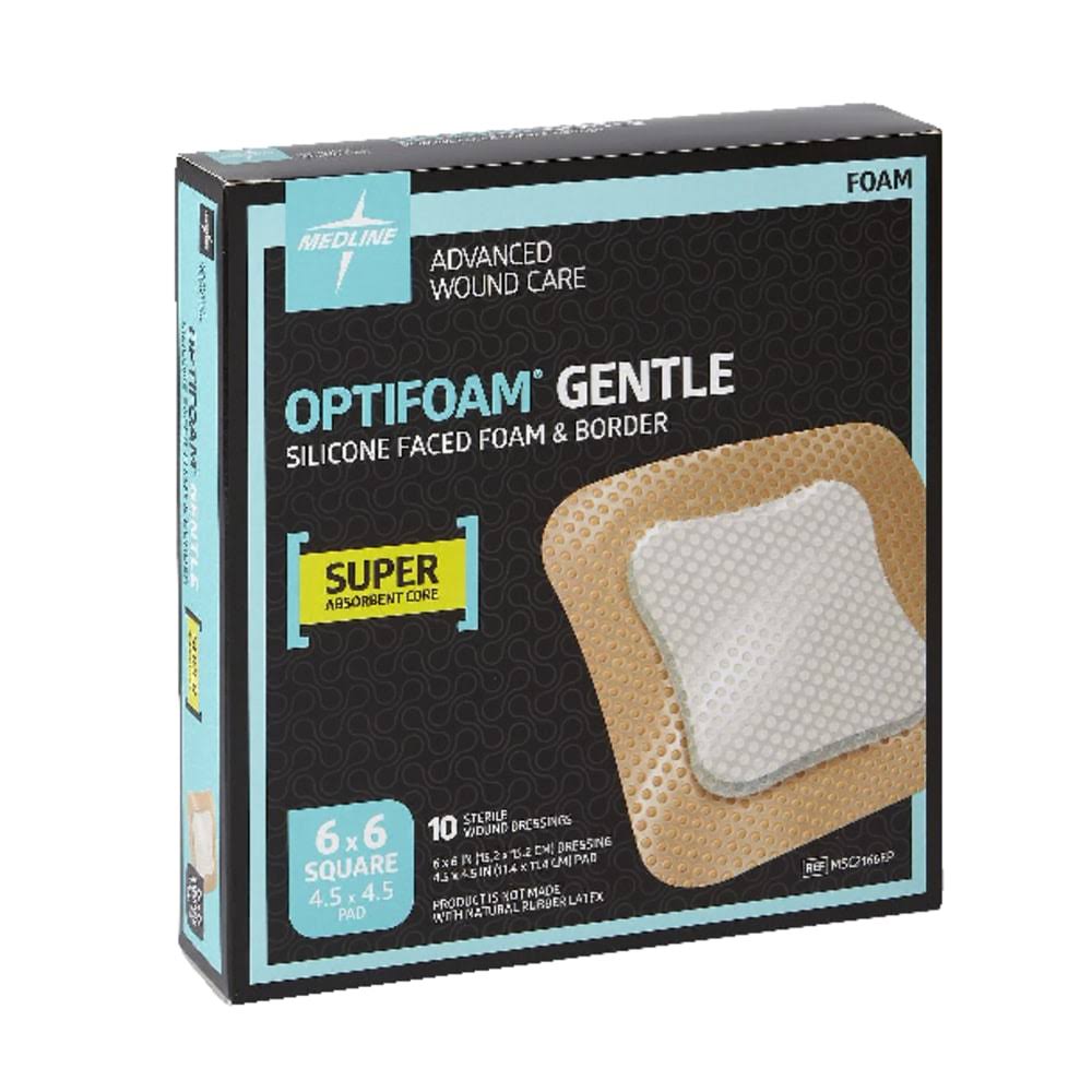 Medline Optifoam Gentle Silicone-Faced Foam Border Dressings - Ritoyou