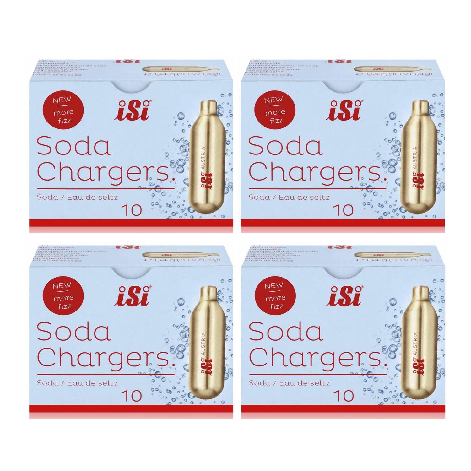 N20 Cream Chargers ISI SODA CHARGERS 10 PACK X 5 (50 BULBS) CO2 CARBON ...