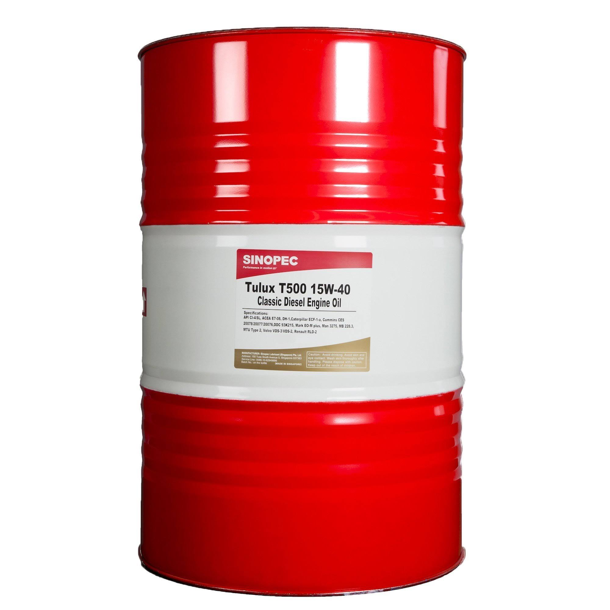 Sinopec 15W40 Classic Diesel Engine Oil - 55 Gallon Drum - Ritoyou
