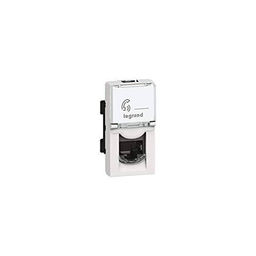 Legrand 078730 Mosaic RJ11 Socket, 4 Contacts, 1 Module, White - Ritoyou