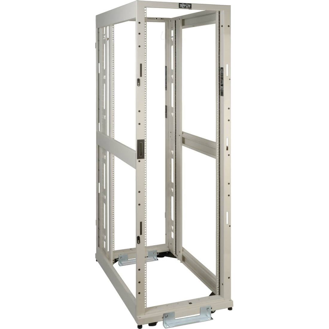 Tripp Lite 42U 4-Post Open Frame Rack White Square Hole Heavy Duty ...