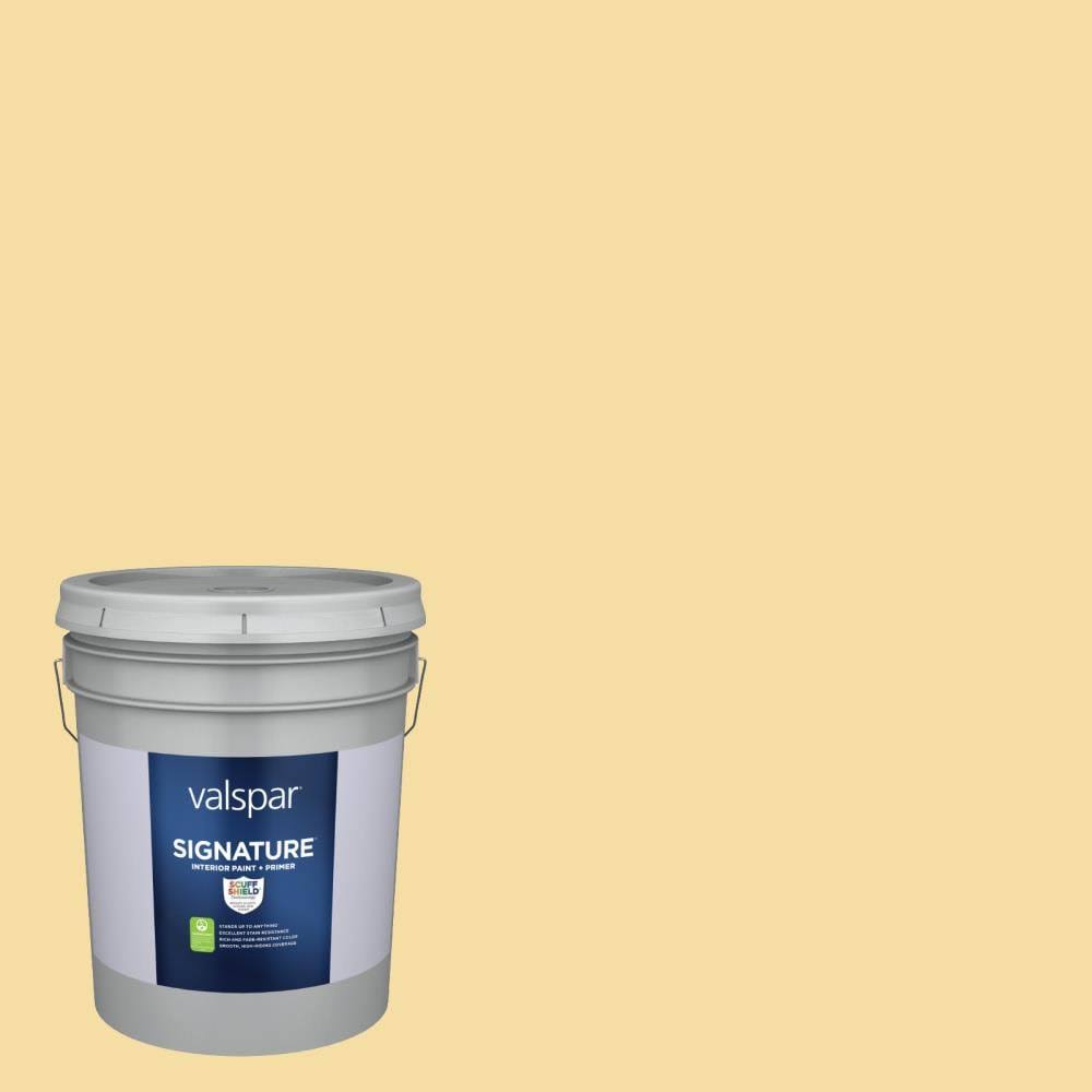 Valspar Signature Eggshell Butter Up Hgsw1196 Interior Paint (5-Gallon ...