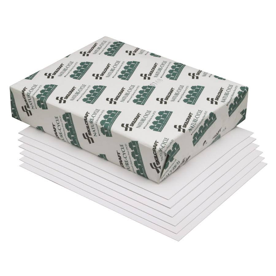 SKILCRAFT NSN5399831 White Nature-Cycle Copy Paper - 5000 Sheets - Ritoyou